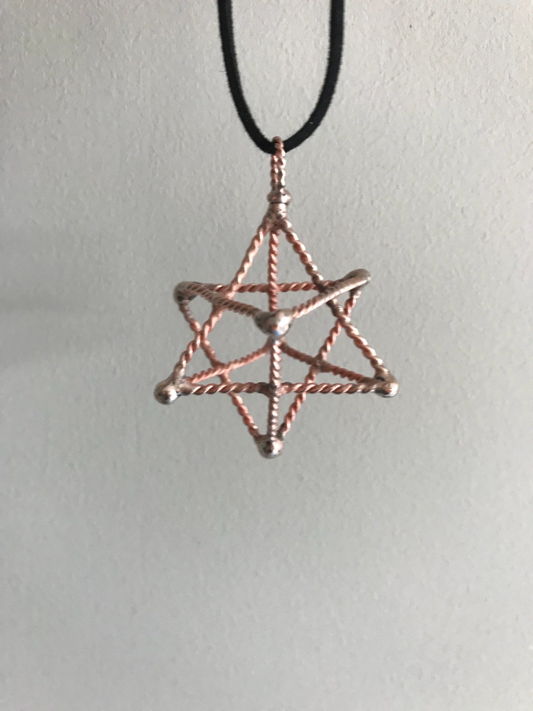 Merkaba Harmoniser Pendant Tensor Ring Copper Pendant Unique Gift ...