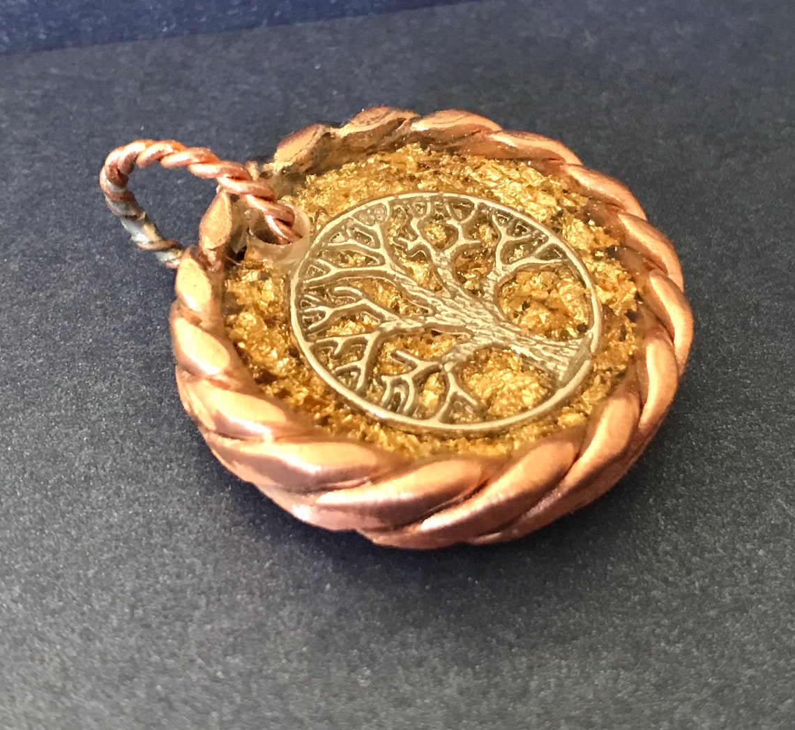 Tensor Ring Pendant Tree of Life With 24ct Gold | Etsy