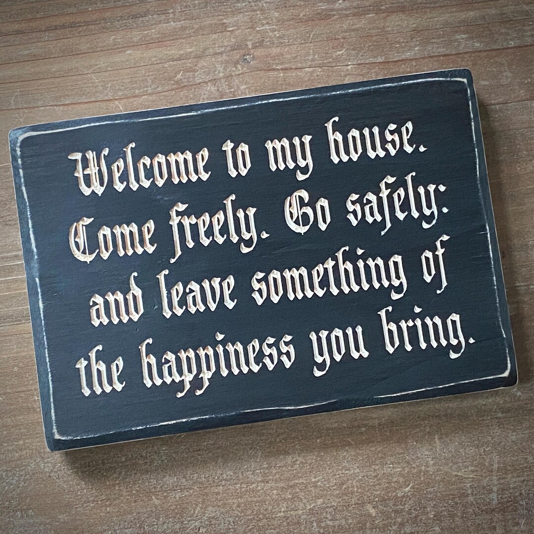 Bram Stoker Dracula Welcome to My House Come Freely Go Safely Engraved ...