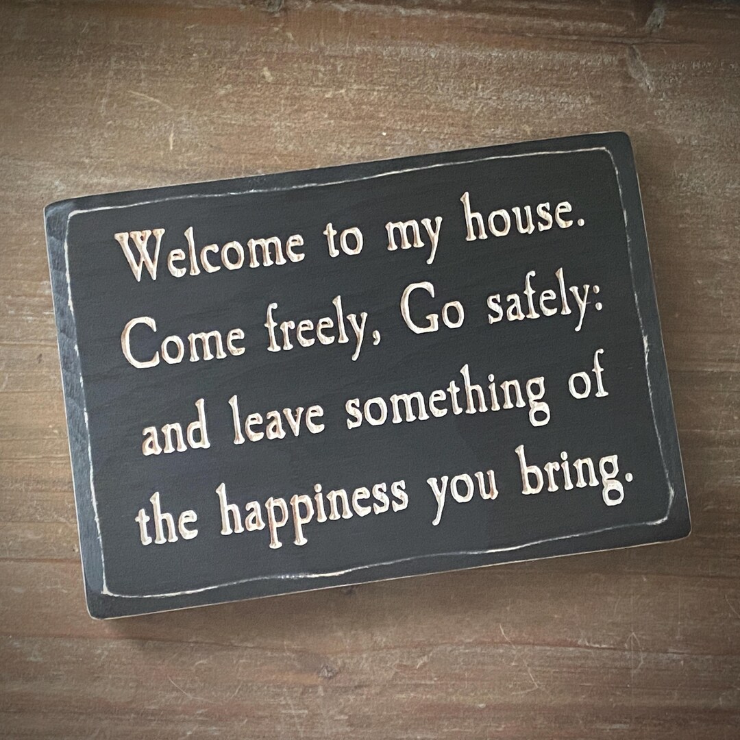 Bram Stoker Dracula Welcome to My House Come Freely Go Safely Engraved ...