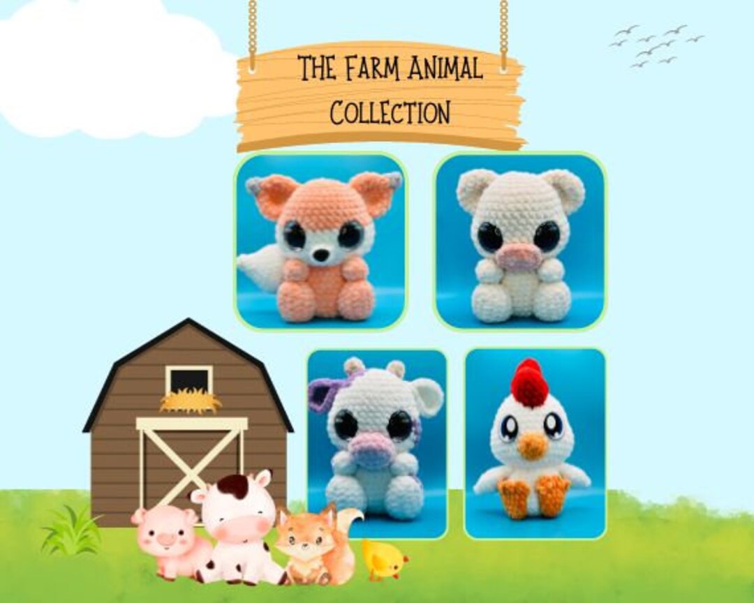 The Farm Animal Collection - Etsy