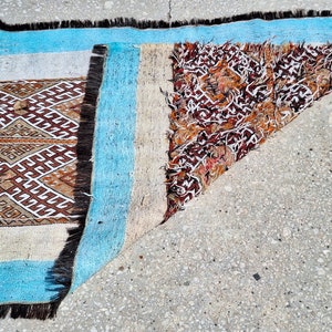 1950s Primitive Vintage Turkish Nomad Soumak Kilim From Adana 97cm X ...