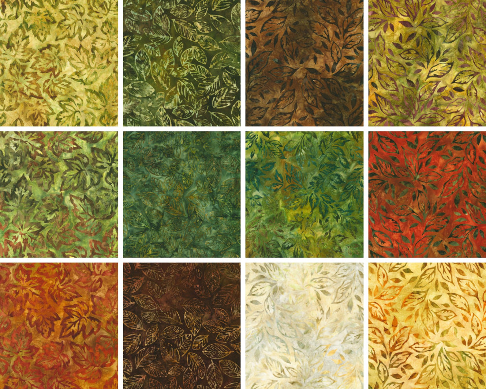 Hand Dyed Autumn Quilt Fabric Layer Cake, Autumn Skies by Lunn Studios ...