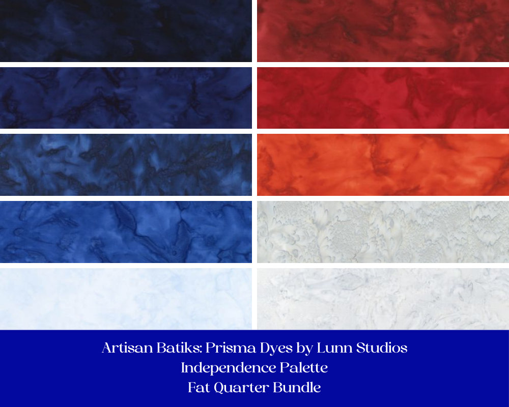 Red, White & Blue Quilt, Artisan Batiks: Prisma Dyes, Independence ...