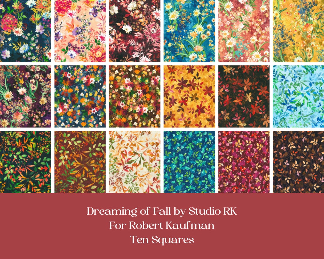 Autumn Quilt Fabric Bundle, Dreaming of Fall by Robert Kaufman, 42 ...