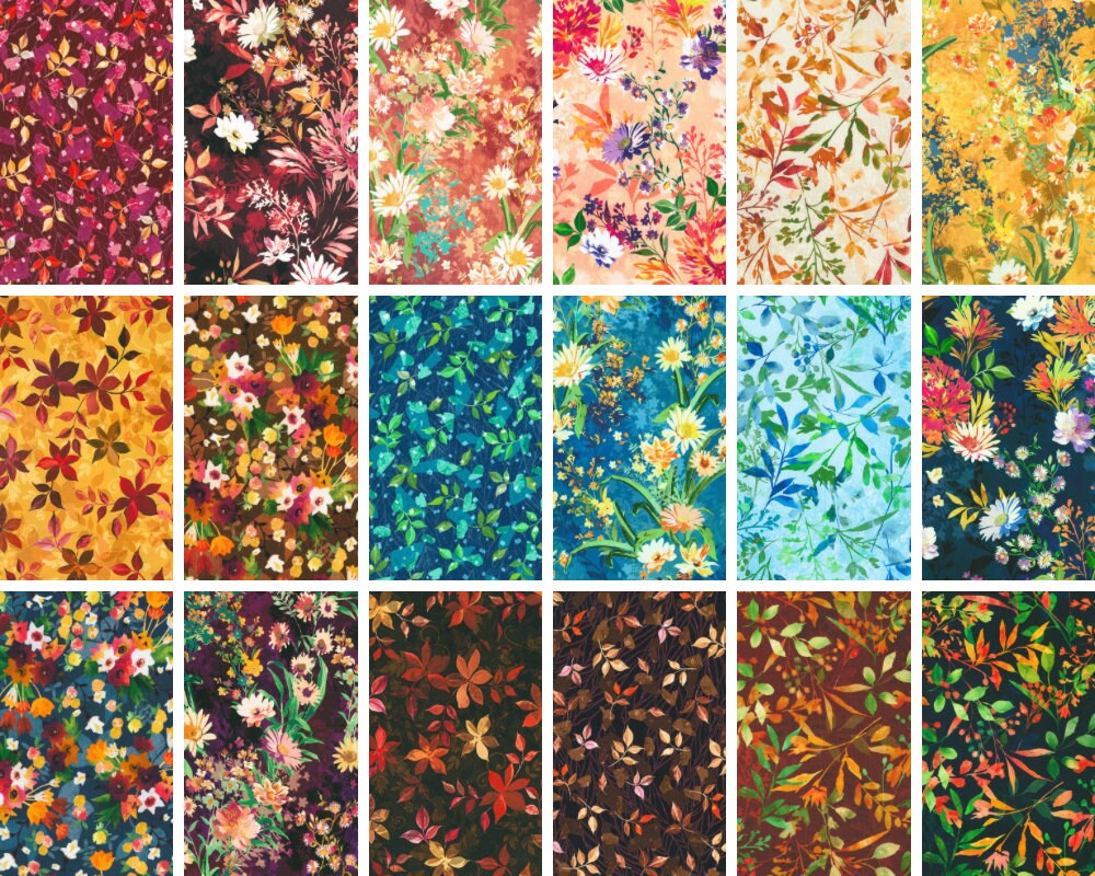 Autumn Quilt Fabric Bundle, Dreaming of Fall by Robert Kaufman, 42 ...