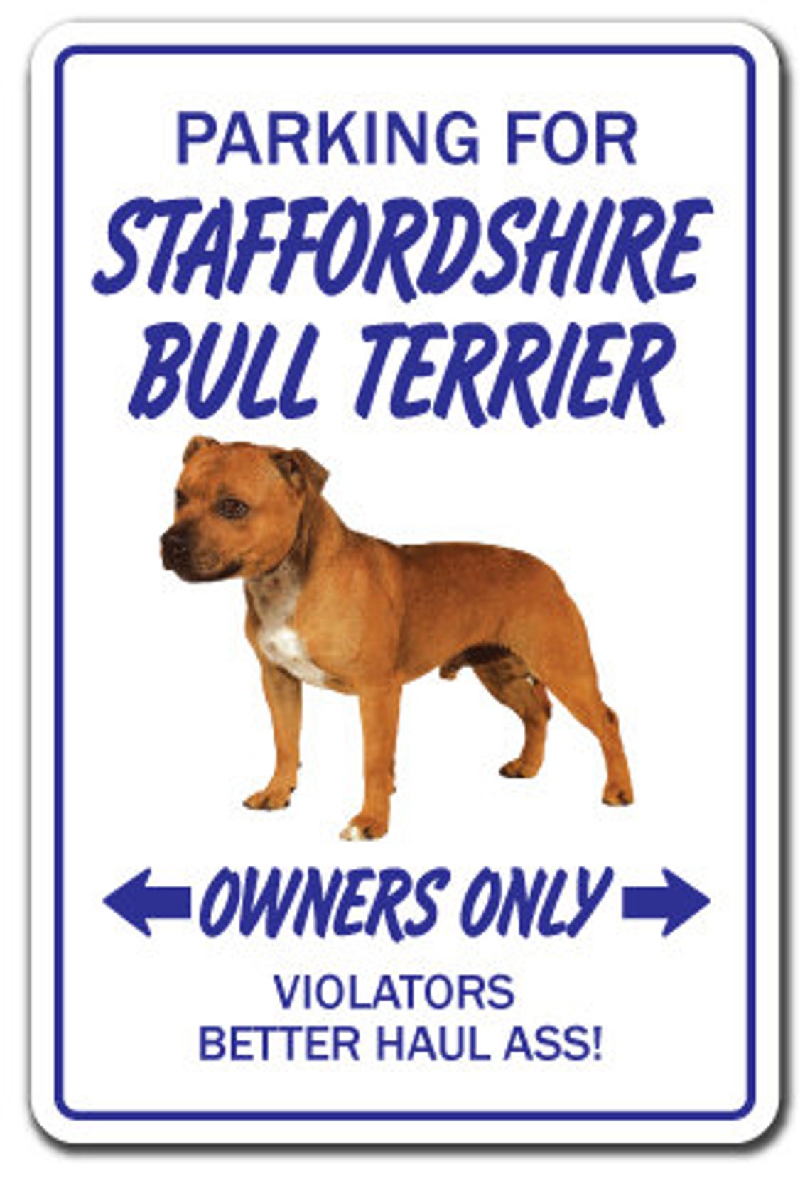 Staffordshire Bull Terrier novelty Sign Dog Pet Gift - Etsy