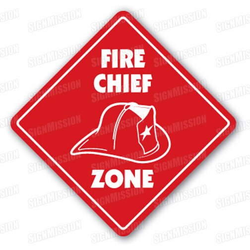 FIRE CHIEF ZONE Sign Fighter Department Gift | Etsy
