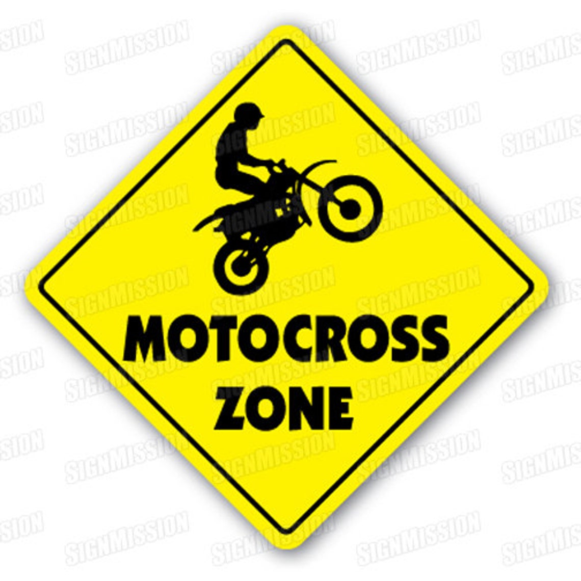 MOTOCROSS ZONE Sign Dirt Bike Supercross Cycle Gear | Etsy