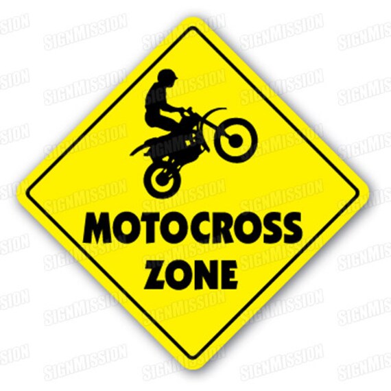 MOTOCROSS ZONE Sign Dirt Bike Supercross Cycle Gear | Etsy