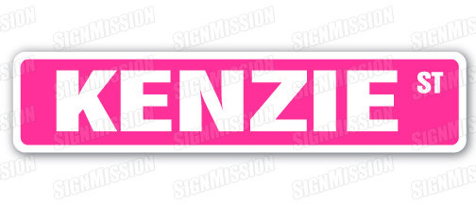 KENZIE Street Sign Name Childrens Room Door Gift Kid Child Boy - Etsy
