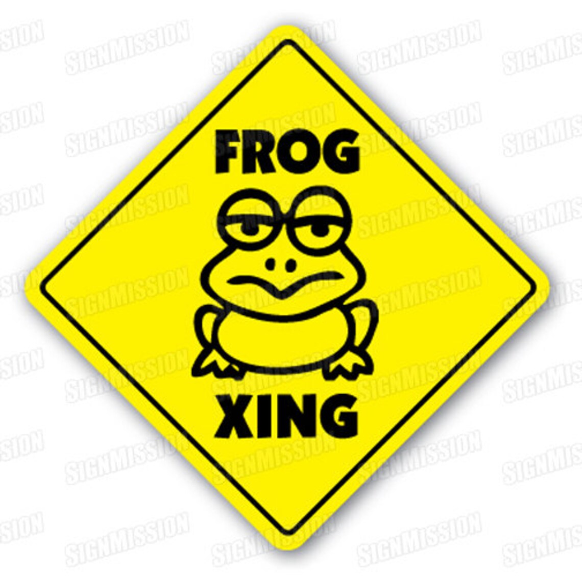 FROG CROSSING Sign Xing Frogs Lover Collector Gift | Etsy