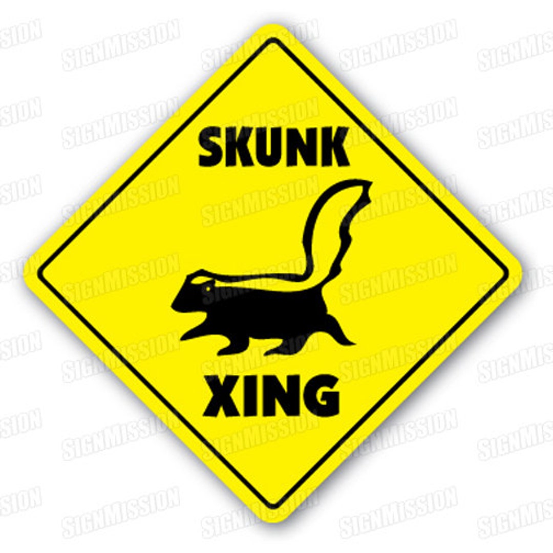 SKUNK CROSSING Sign Novelty Gift Animals - Etsy