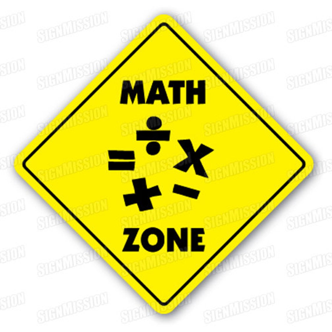 MATH ZONE Sign mathematics class teacher student gift | Etsy