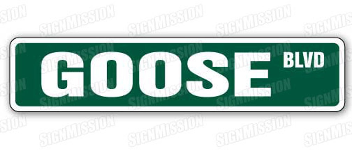 GOOSE Street Sign Bird Animal Canadian Geese Hunt Hunter Gift - Etsy