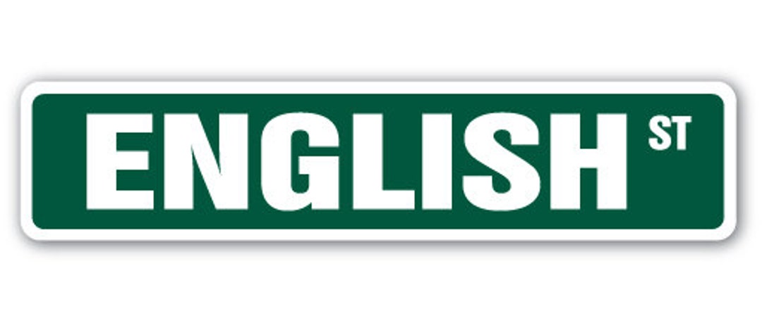 ENGLISH Street Sign Teacher Professor College School Retirement Gift ...