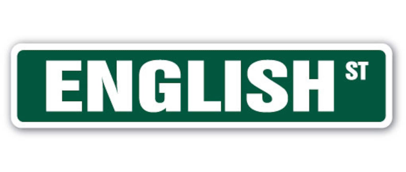 ENGLISH Street Sign Teacher Professor College School - Etsy