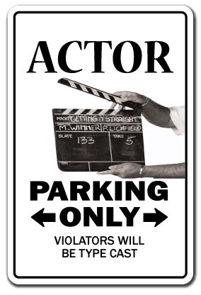 Actor novelty Sign Parking Actress Act Tv Film Gift - Etsy