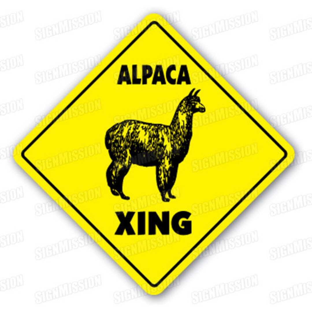 ALPACA CROSSING Sign Novelty Gift Animals Farm - Etsy Australia