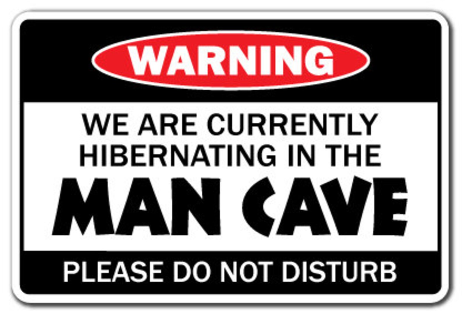 Man Cave Warning Sign Guy Men Dark Hangout Lair Room - Etsy UK
