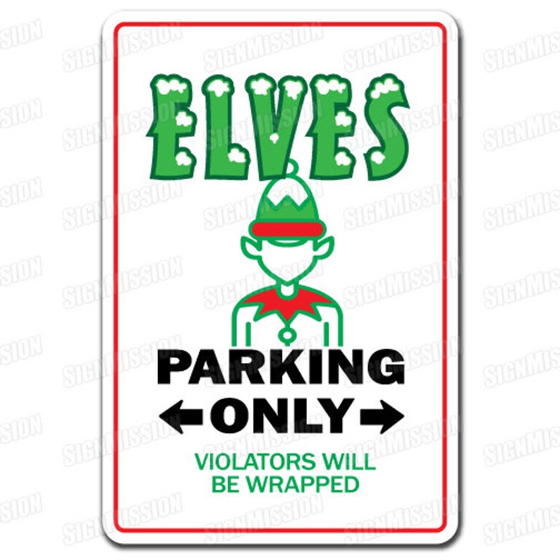 ELVES Novelty Sign gift xmas decor decorations christmas | Etsy