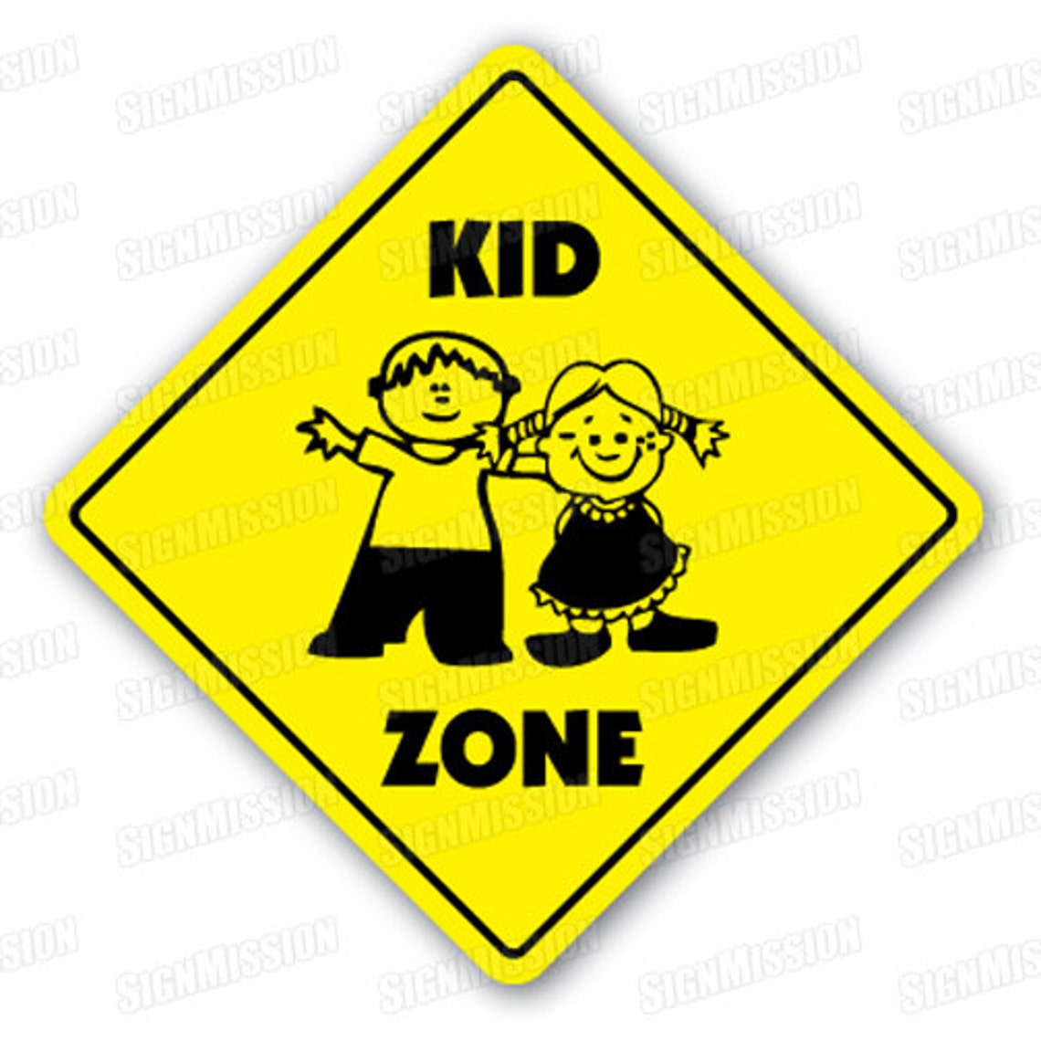 KID ZONE Sign Xing Gift Novelty Children Child Play Slow Be - Etsy