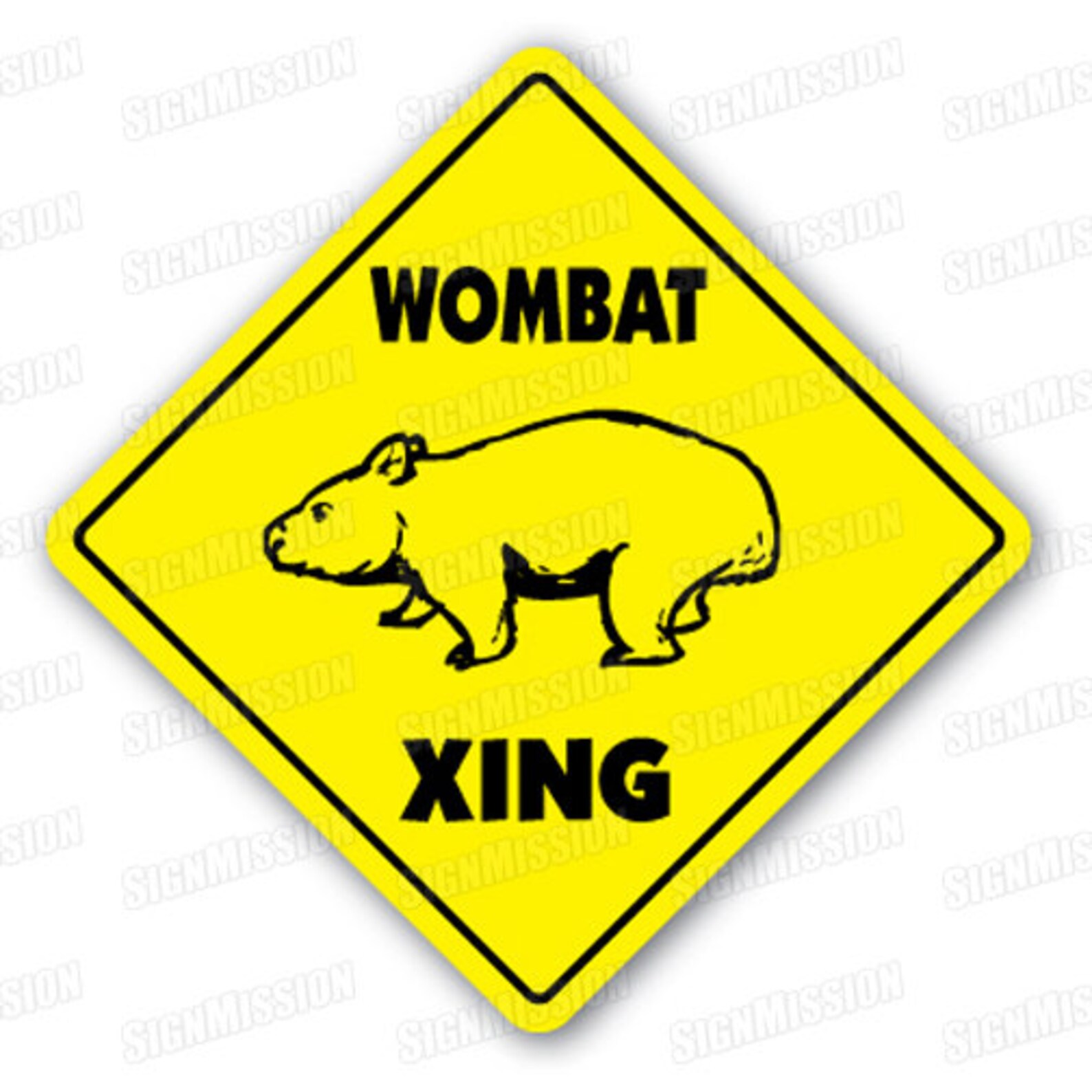 WOMBAT CROSSING Sign Novelty Gift Animals | Etsy