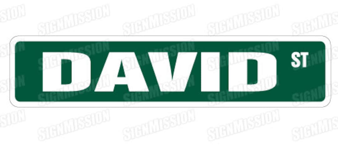 DAVID Street Sign 100s of Names to Choose From - Etsy