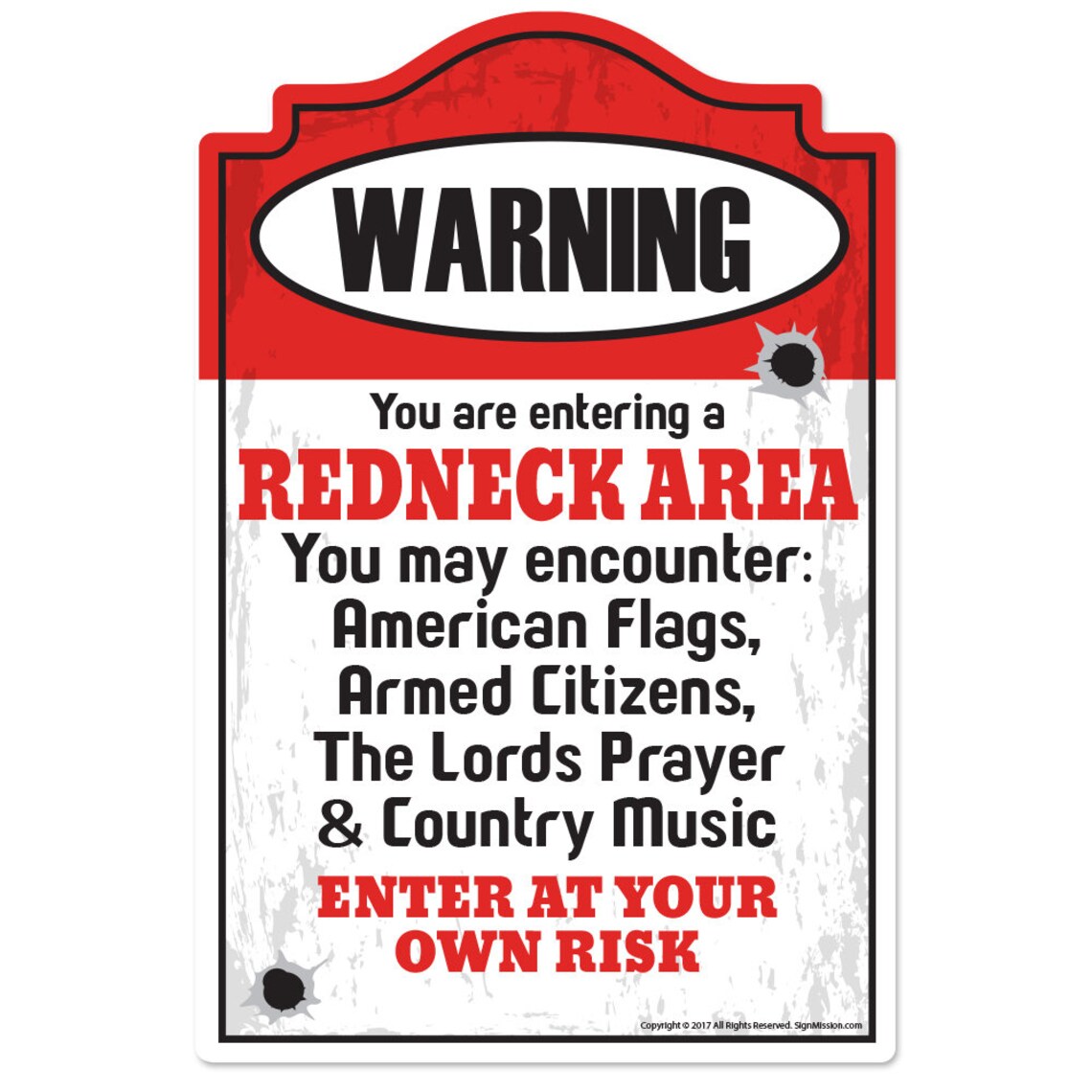Redneck Area Novelty Sign Indoor/outdoor Funny Home Decor - Etsy