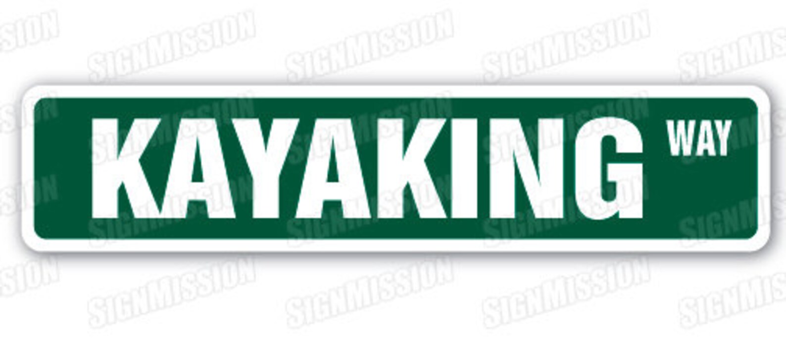 KAYAKING Street Sign Boating Paddle Lover Water Sports Canoe | Etsy