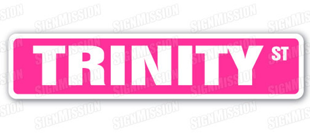 TRINITY Street Sign Name Childrens Room Door Gift Kid Child Boy Girl ...