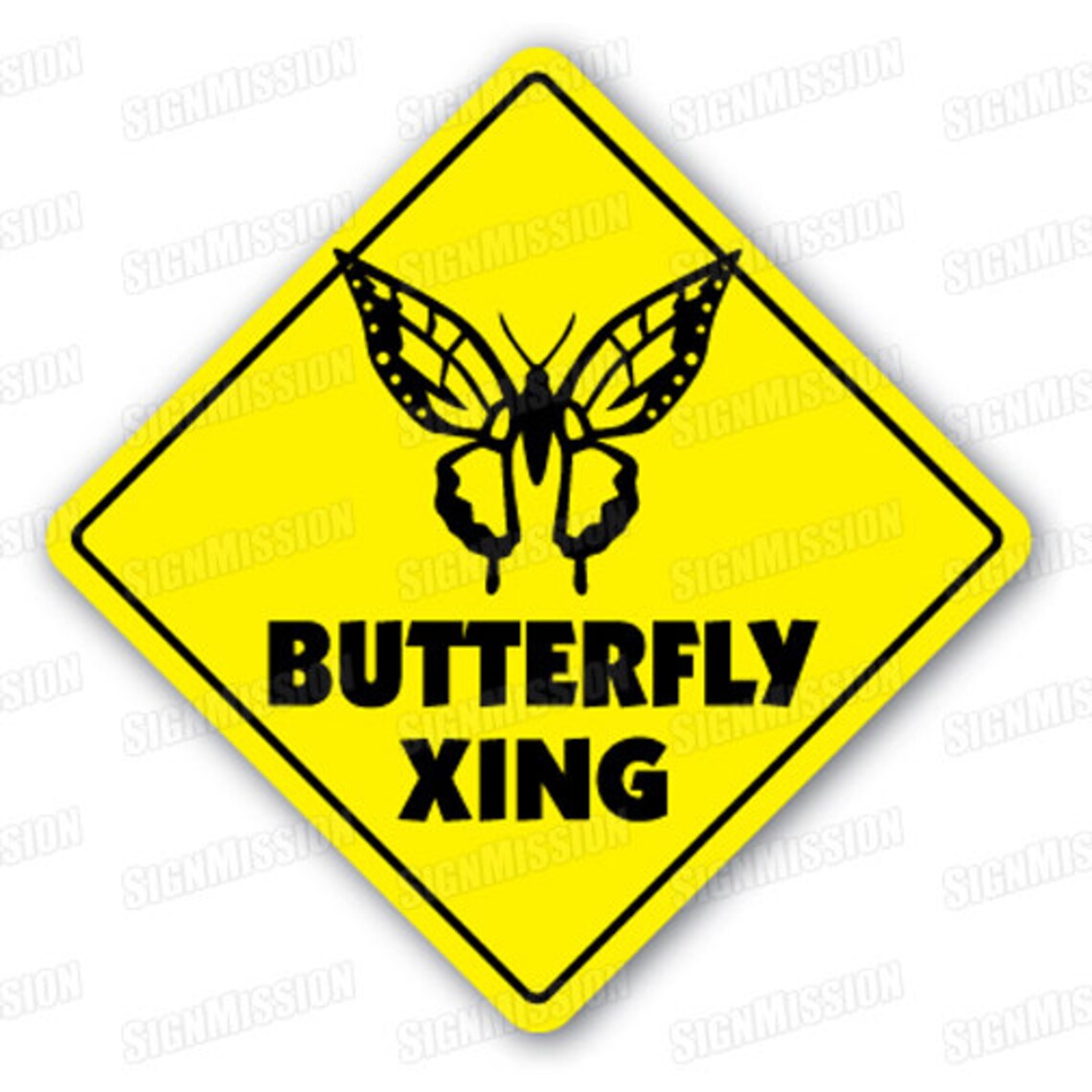 BUTTERFLY CROSSING Sign New Xing Butterflies Gift - Etsy