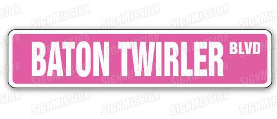 BATON TWIRLER Street Sign twirling group team dance | Etsy