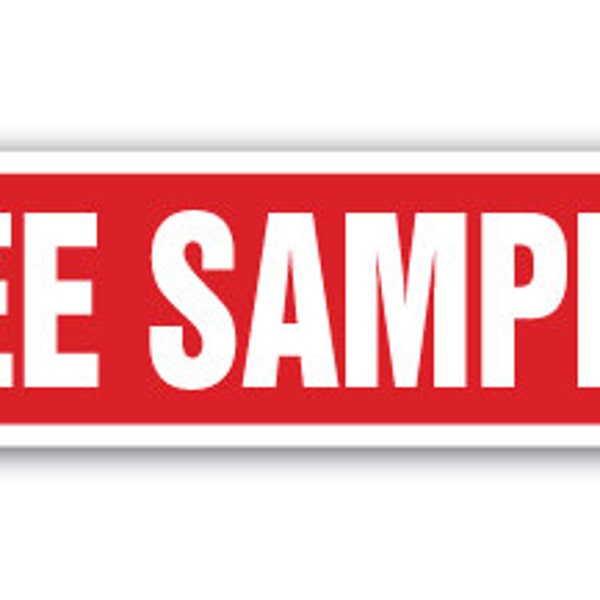 Free Samples Sign - Etsy
