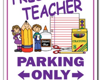 Teacher Parking - Etsy