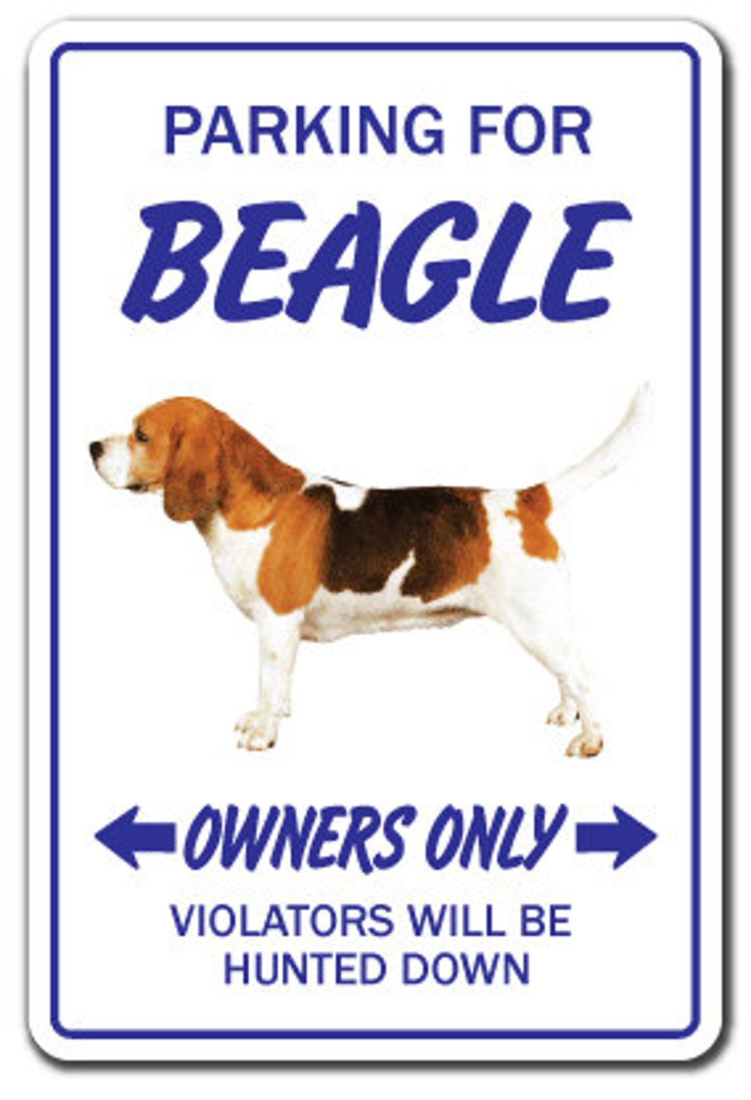 Beagle novelty Sign Dog Pet Parking Signs Gift Hound - Etsy