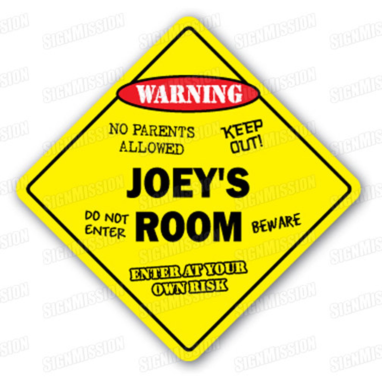 JOEY'S ROOM SIGN Kids Bedroom Decor Door Children's - Etsy