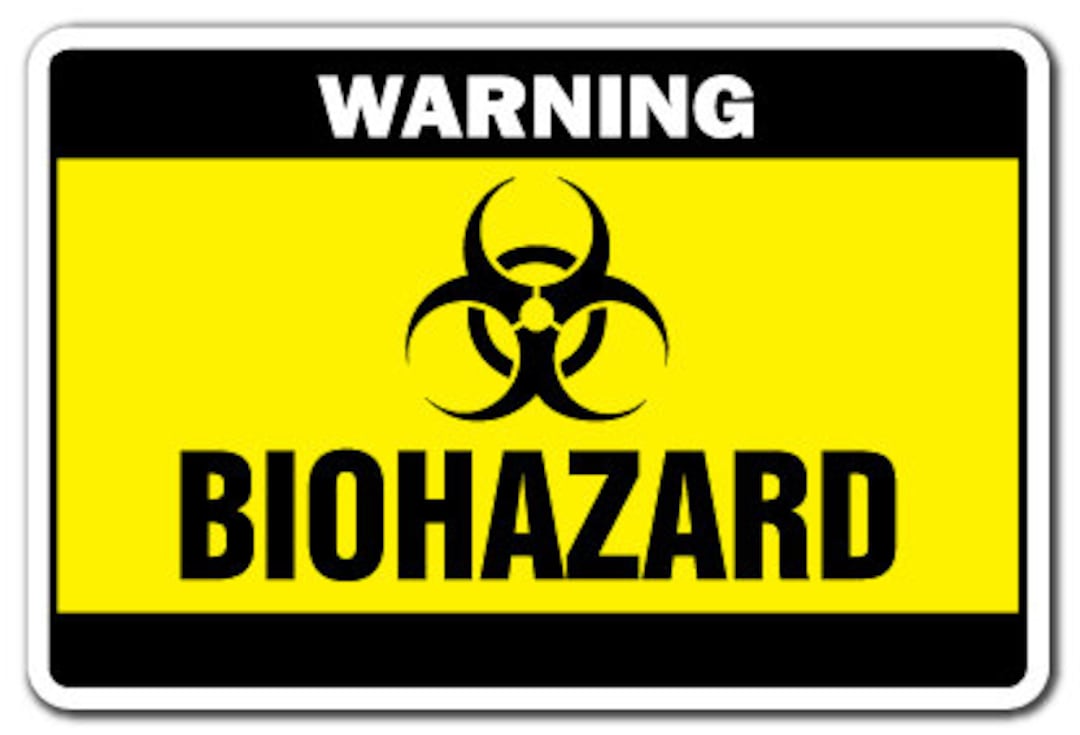 Biohazard Warning Sign Danger Signs Toxic Symbol Bio - Etsy