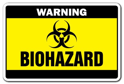 Biohazard Warning Sign Danger Signs Toxic Symbol Bio - Etsy