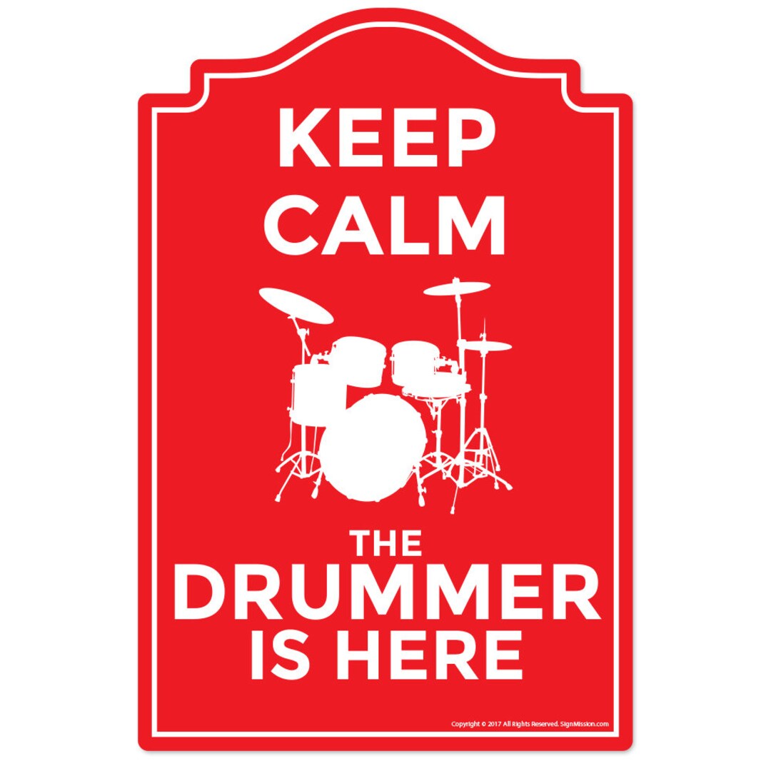 The Drummer is Here Novelty Sign Indoor/outdoor Funny Home Decor for ...