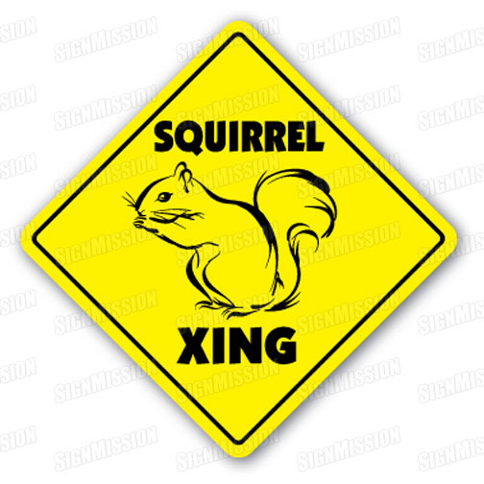 SQUIRREL CROSSING Sign New Xing Signs Animals Hunter Rodent Joke Gift ...