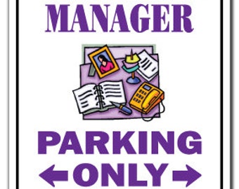Manager Parking Sign - Etsy