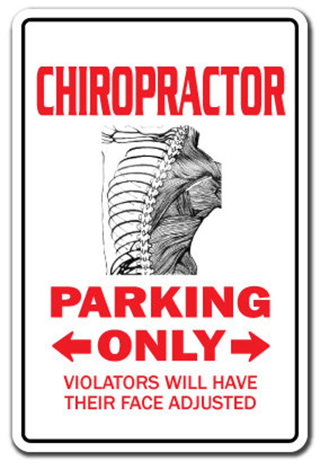 Chiropractor novelty Sign Parking Signs Back Gift - Etsy