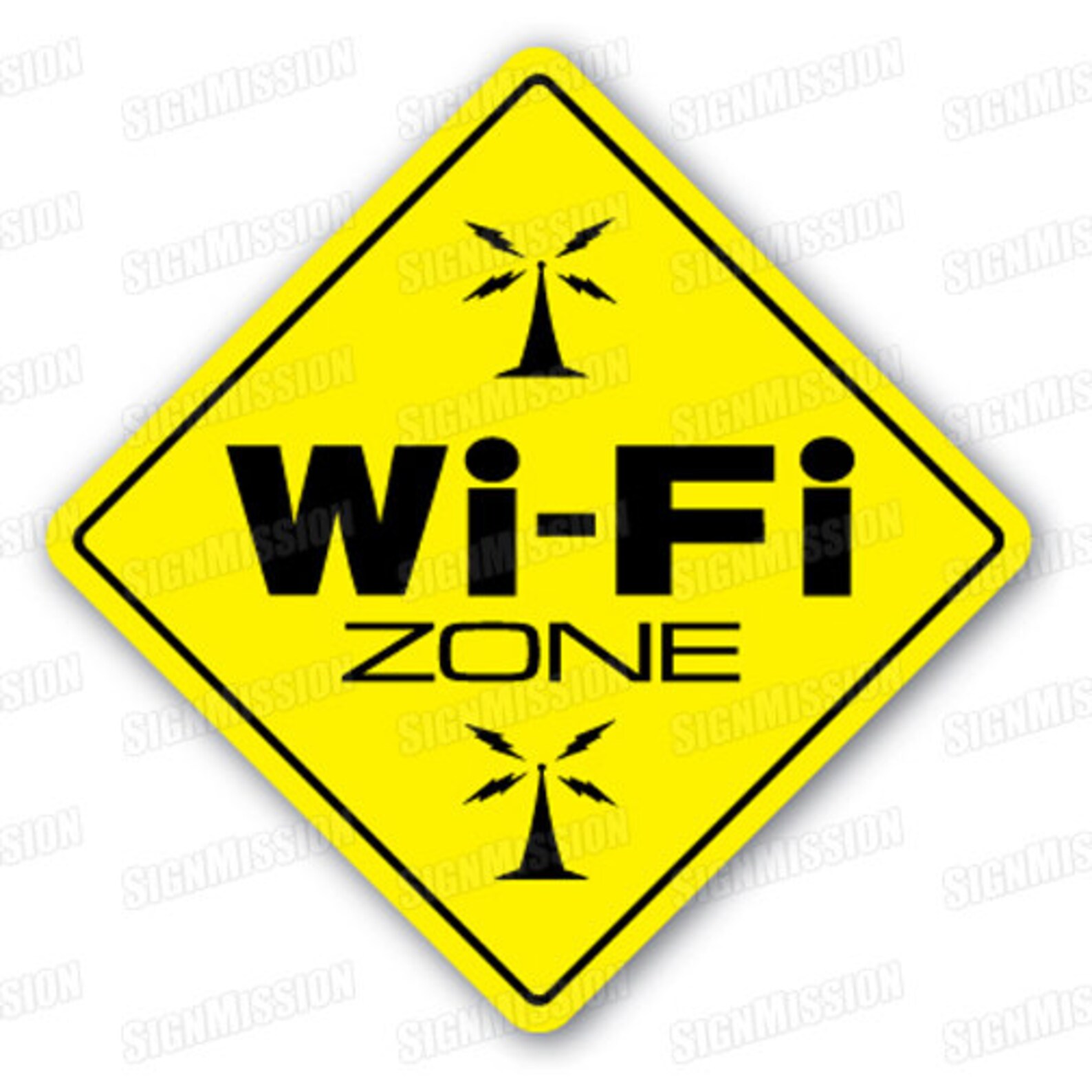 WIFI ZONE Sign Hot Spot Internet Wireless Room Door Wall Wi Fi | Etsy