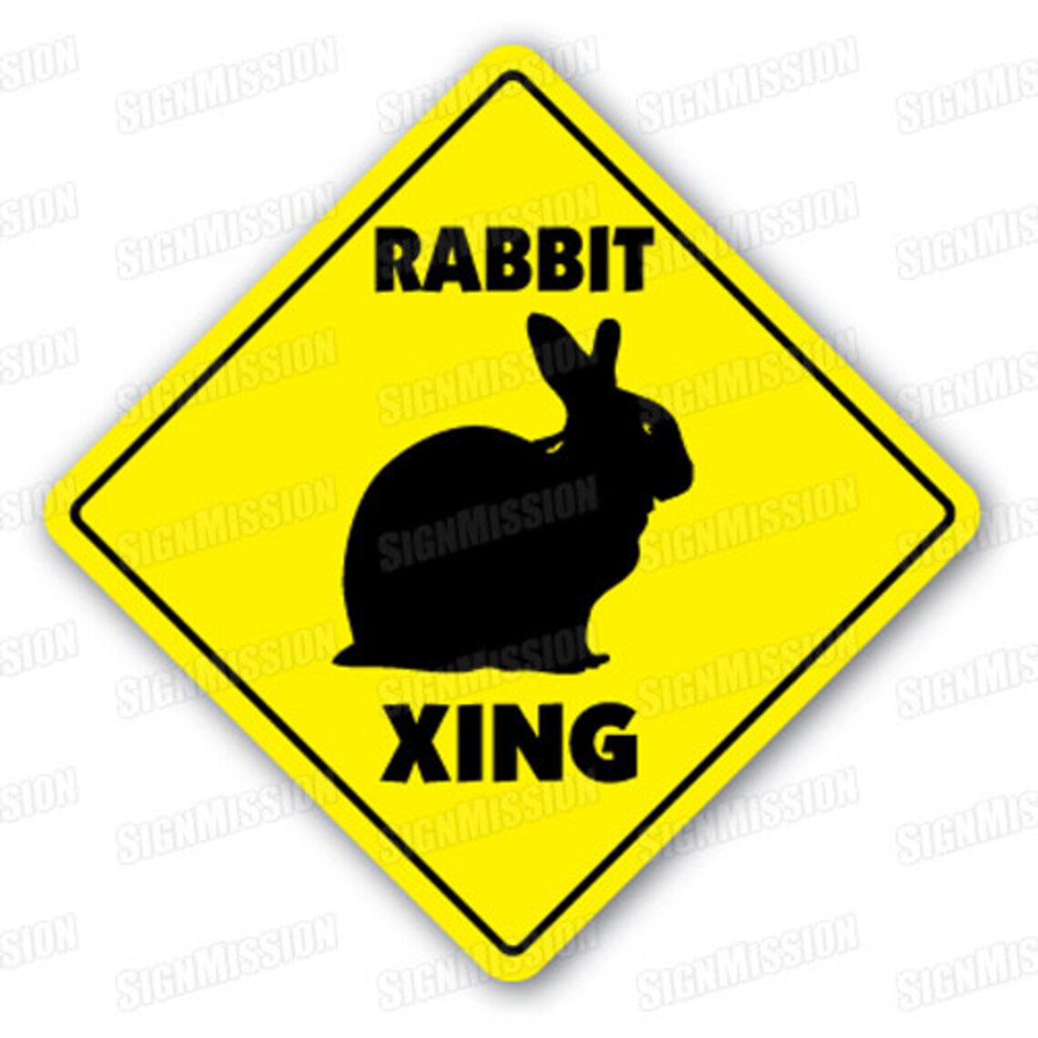 RABBIT CROSSING Sign Bunny Xing Cage Pet Lover Gift | Etsy