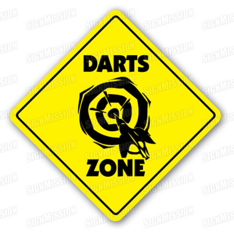 DART ZONE Sign Darts Board Dartboard Player Gift - Etsy