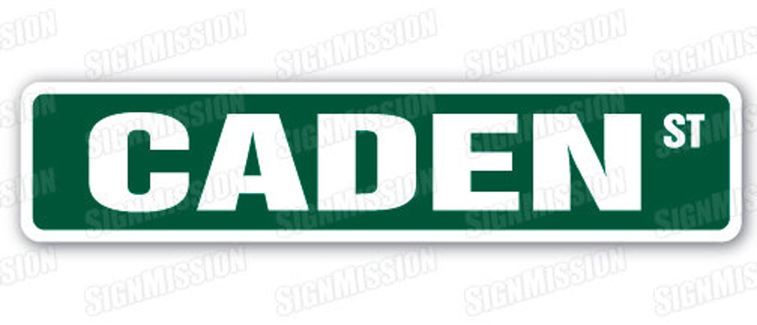 CADEN Street Sign Name Childrens Room Door Gift Kid Child Boy Girl Wall ...