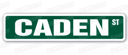 CADEN Street Sign Name Childrens Room Door Gift Kid Child Boy - Etsy