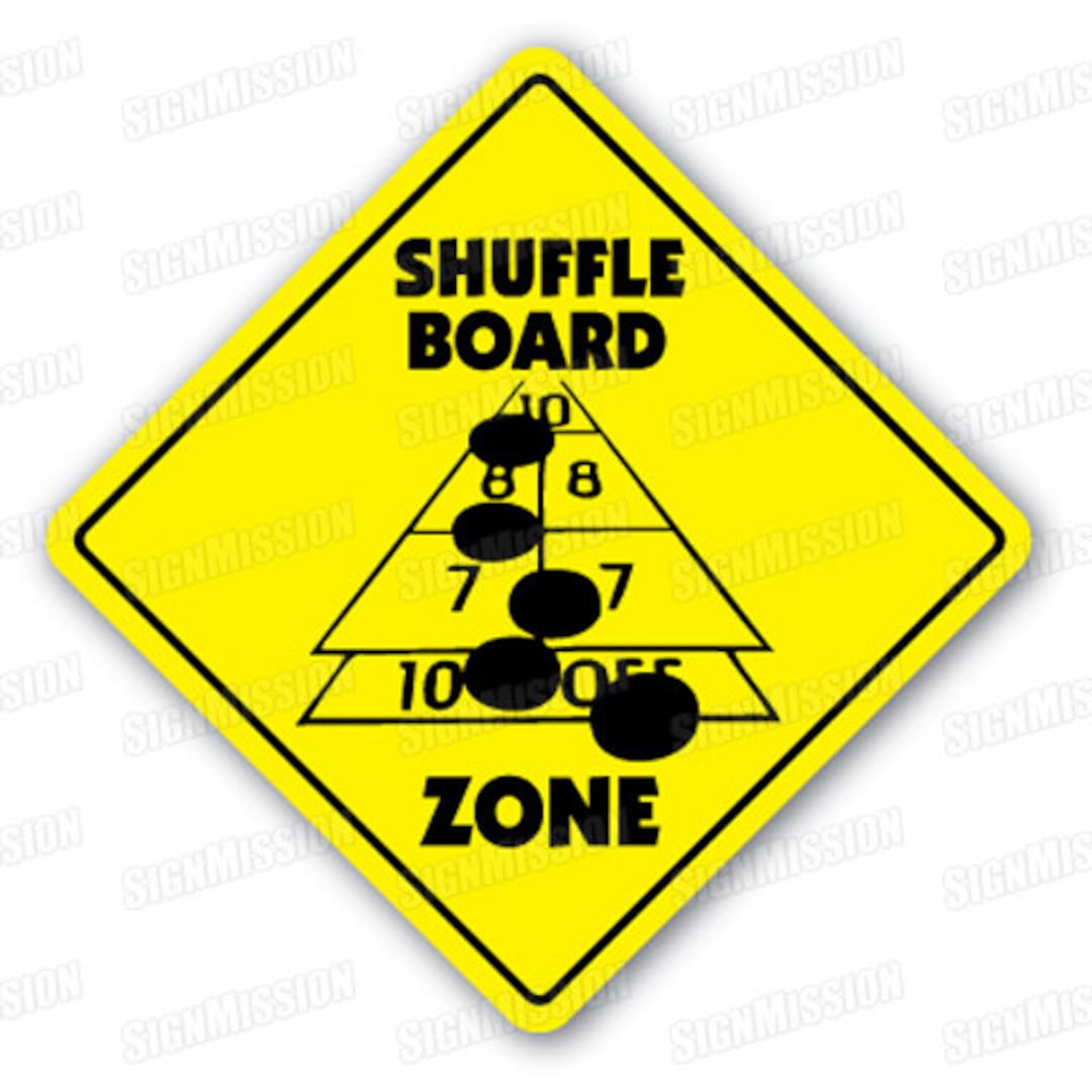SHUFFLE BOARD ZONE Sign Game Play Gift Team League Trailer - Etsy