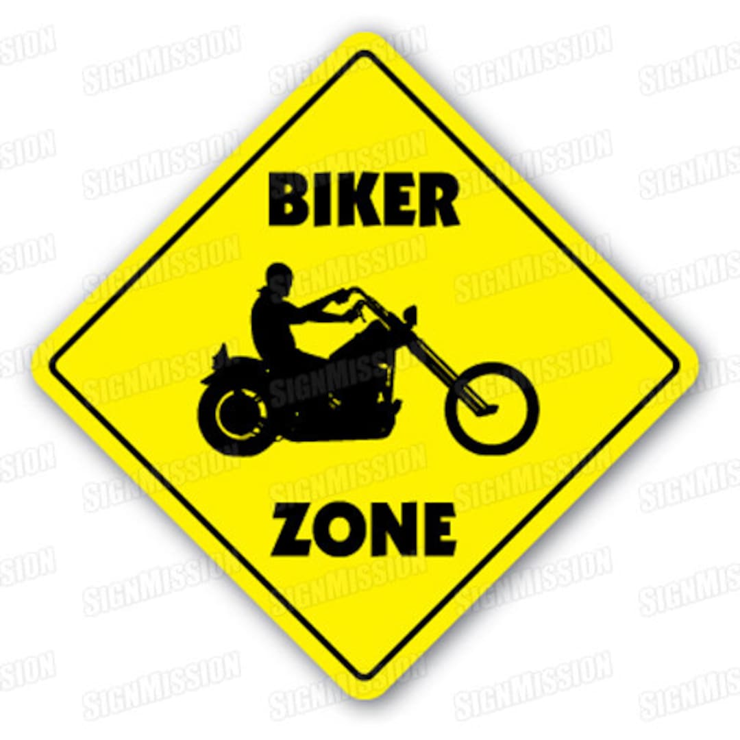 BIKER ZONE Sign Xing Signs Motorcycle Parts Bikers - Etsy